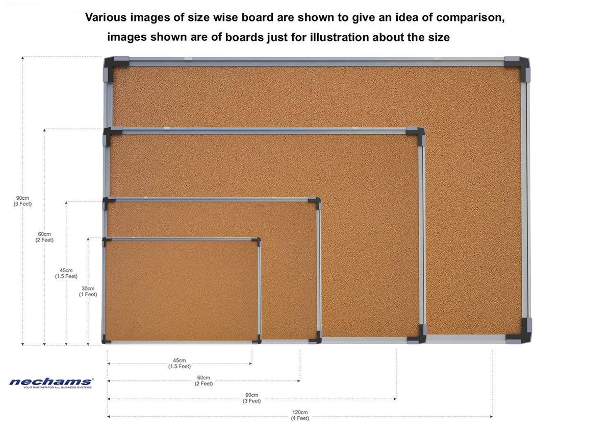 Nechams® Cork Notice Boards : Pin-up Board/Soft Bulletin Board for Off ...
